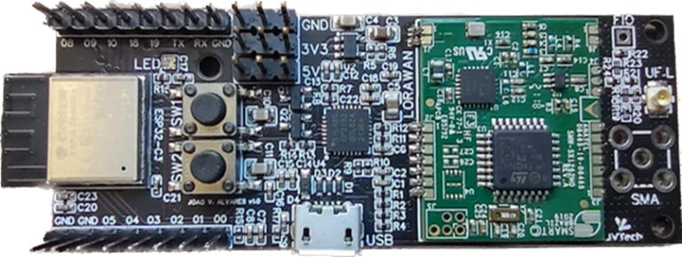 Placa ESP32-C3 LoRaWAN | JVTech - IoT Labs - American Tower do Brasil